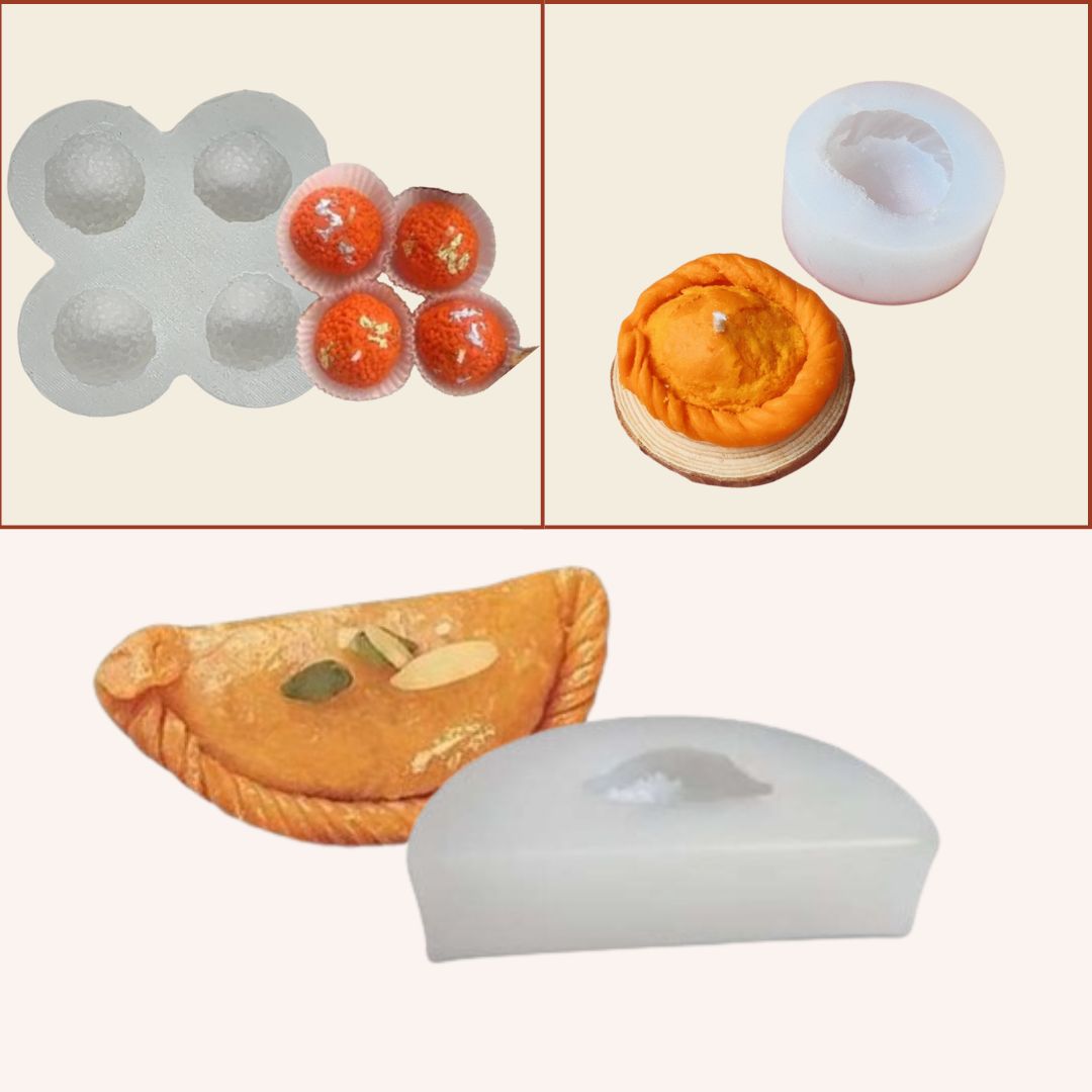 4 Cavity Motichur Laddu , Gujiya Mold CK008 – MATIN IMPEX